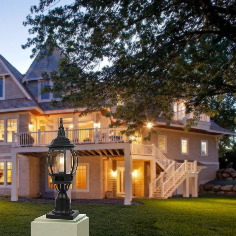 Charlton Home® Benna 1-Light 18.9" H Hardwired Transparent Pier Mount Light & Reviews | Wayfair